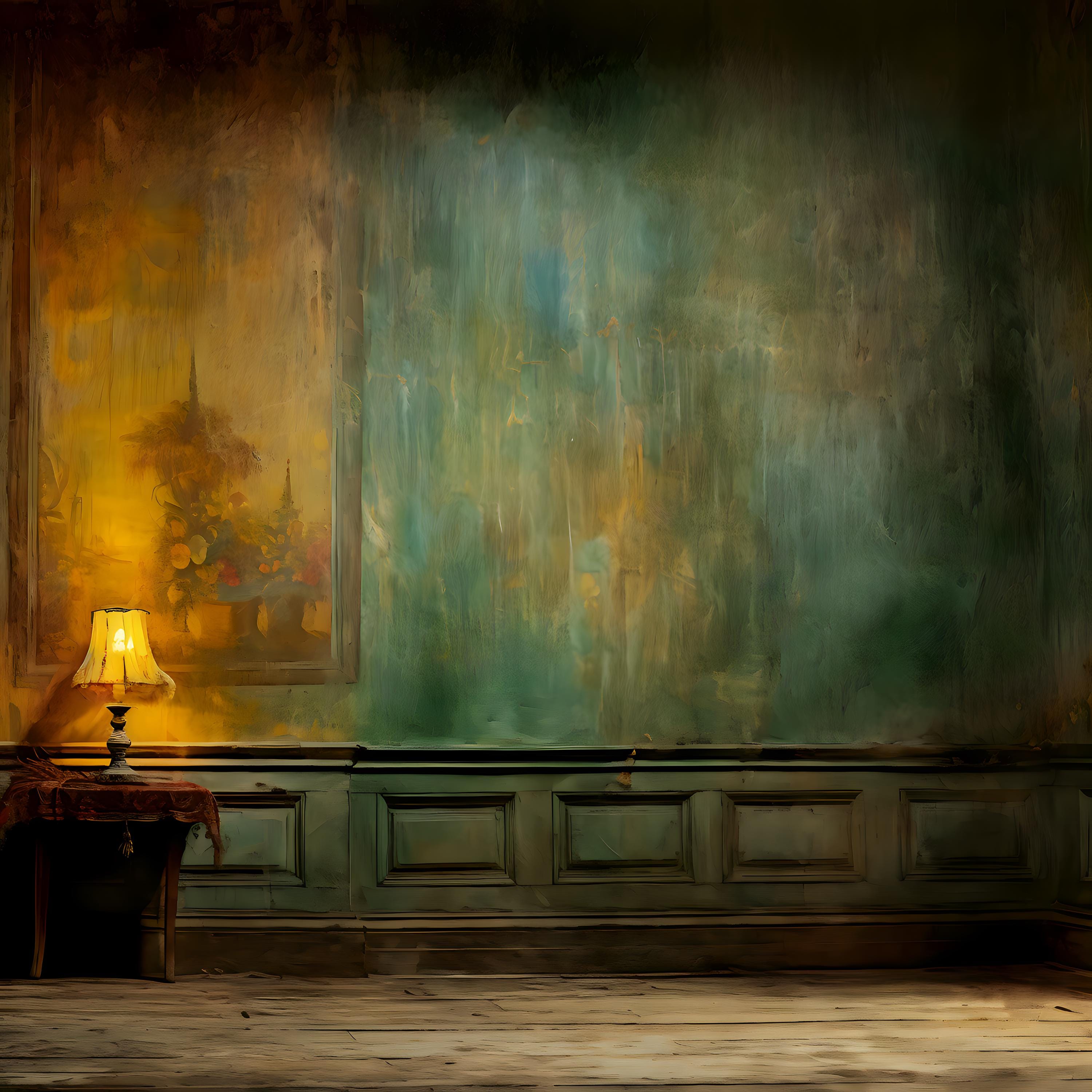 Vintage Lamp and Abstract Wall Digital Backdrop for Photography ...