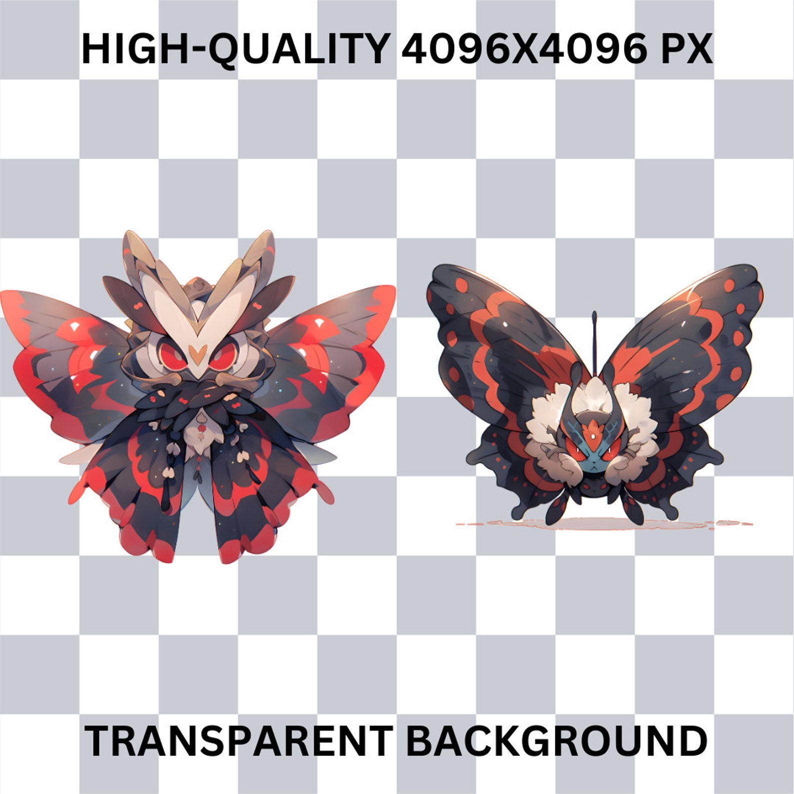 MOTHMAN Clipart PNG Instant Download File Digital Design for Crafting ...