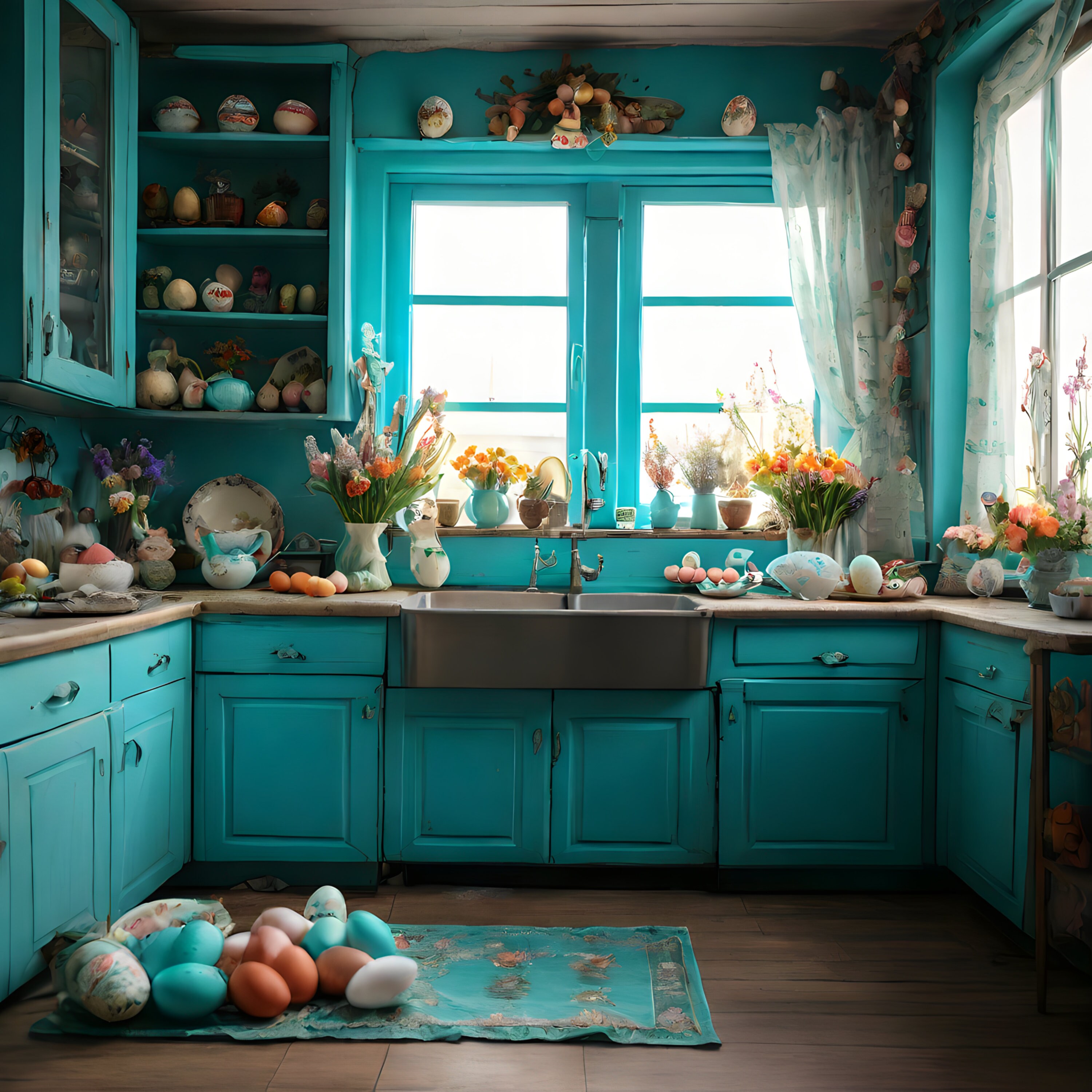 18 Easter Kitchen Backdrop PNG Files High-quality Holiday Graphics Set ...