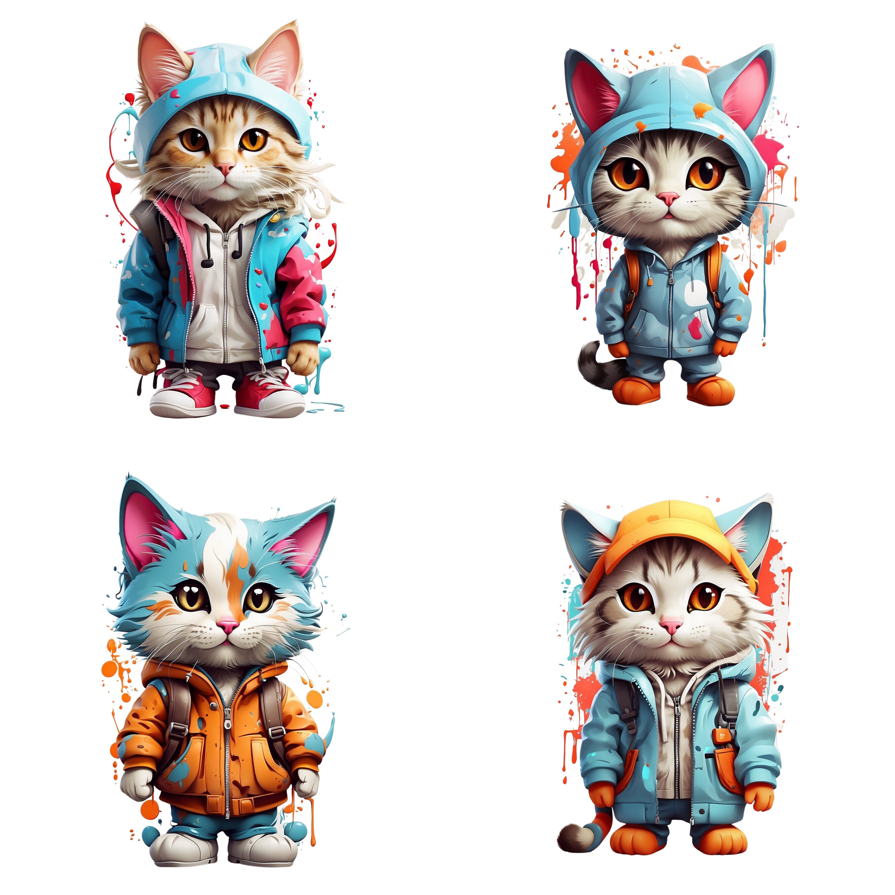 Unique Graffiti Cat PNG Designs - High-quality, Instant Download ...