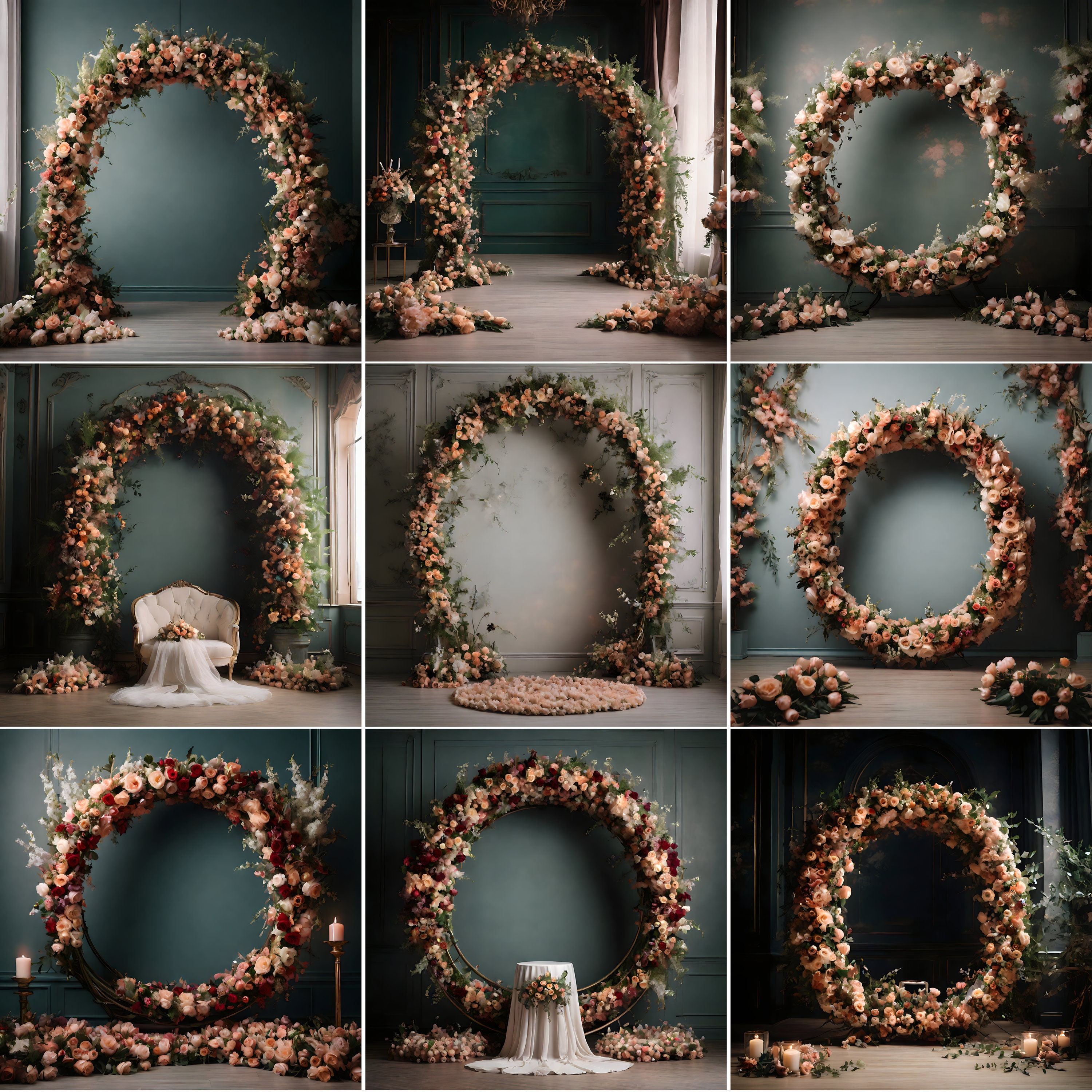 74 Floral Wedding Backdrop PNG Files - High-quality Holiday Graphics ...