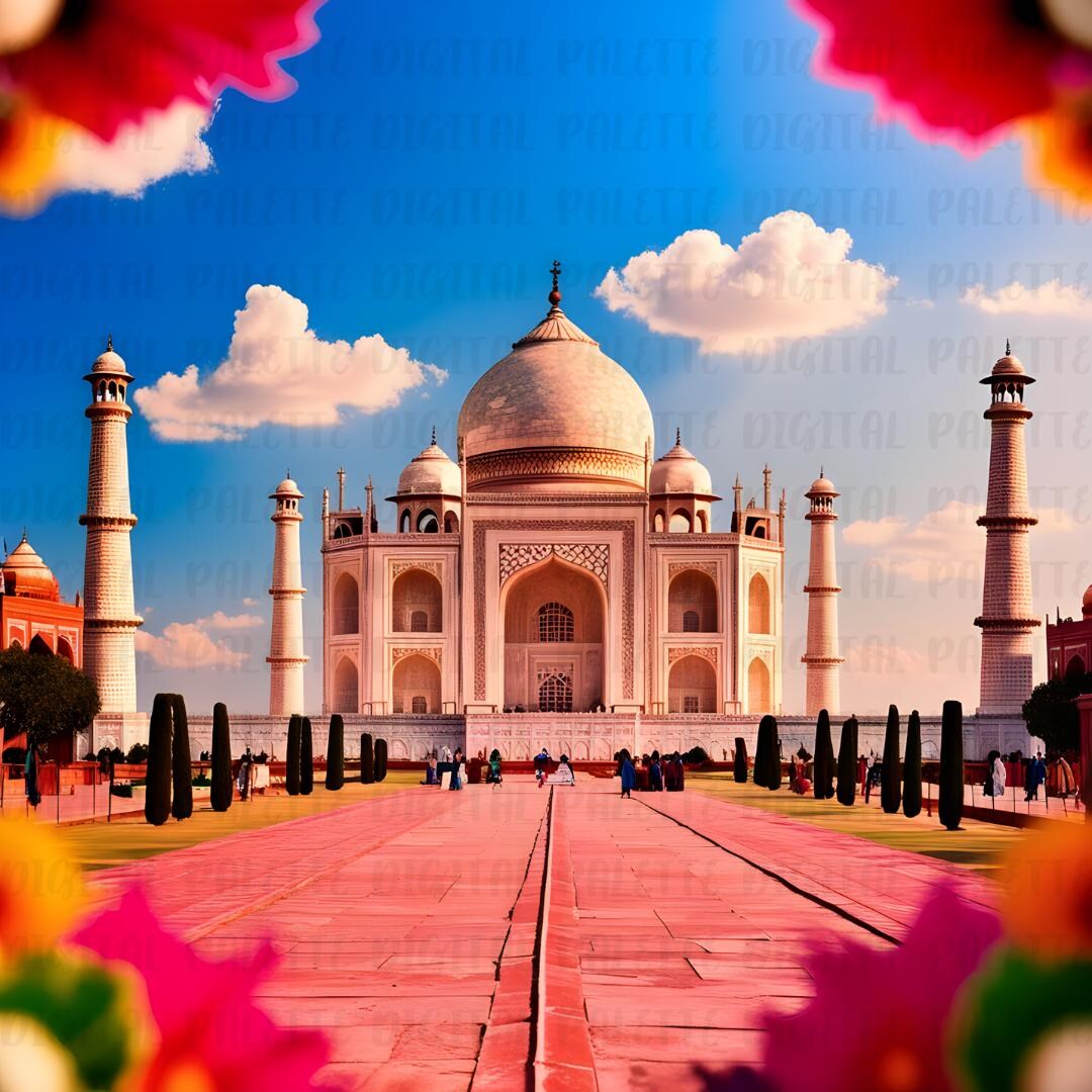 Stunning Taj Mahal Digital Backdrop | High-resolution India Landmark ...