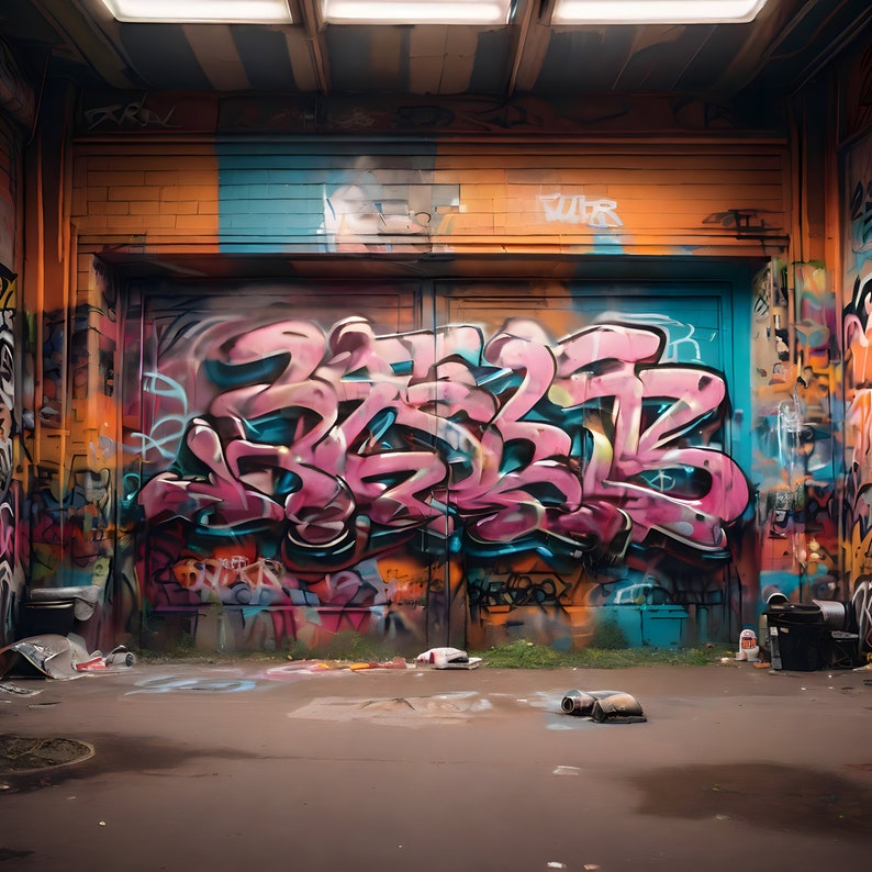 14 Graffiti Backdrop PNG Files - High-quality Holiday Graphics Set for ...