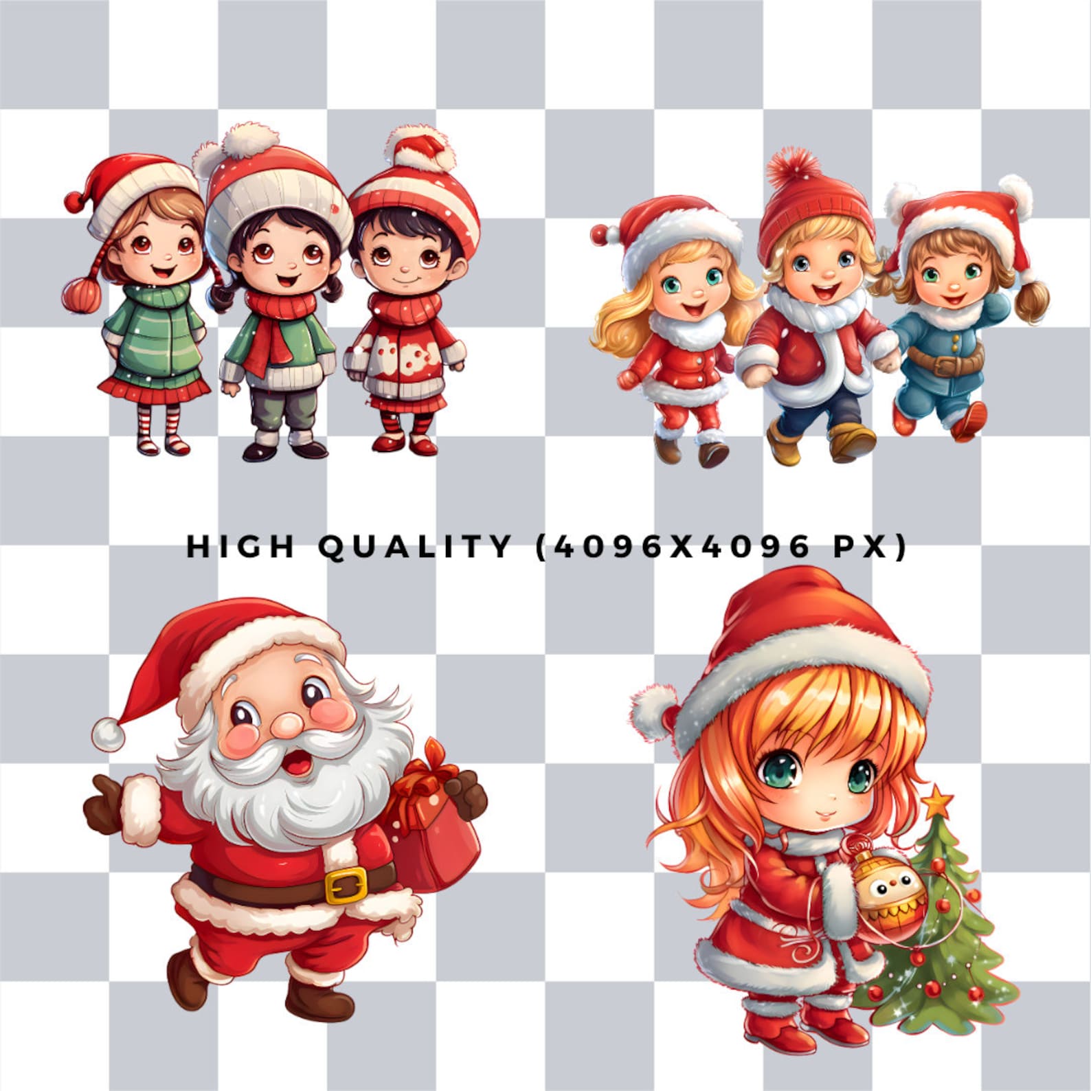 20 Christmas Children Clipart PNG, Christmas Clipart, Winter Clipart ...