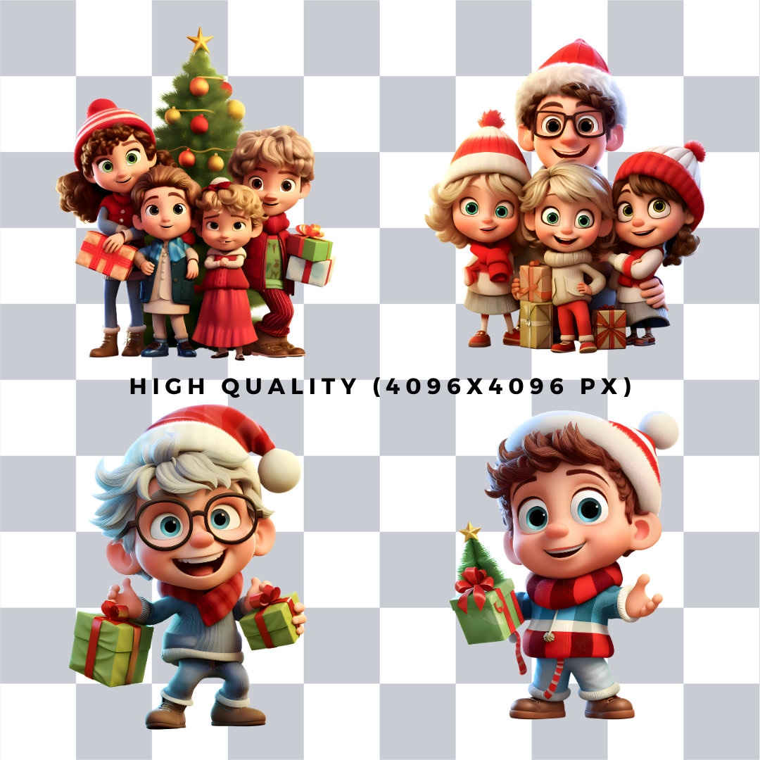 20 Christmas Children Clipart PNG, Christmas Clipart, Winter Clipart ...