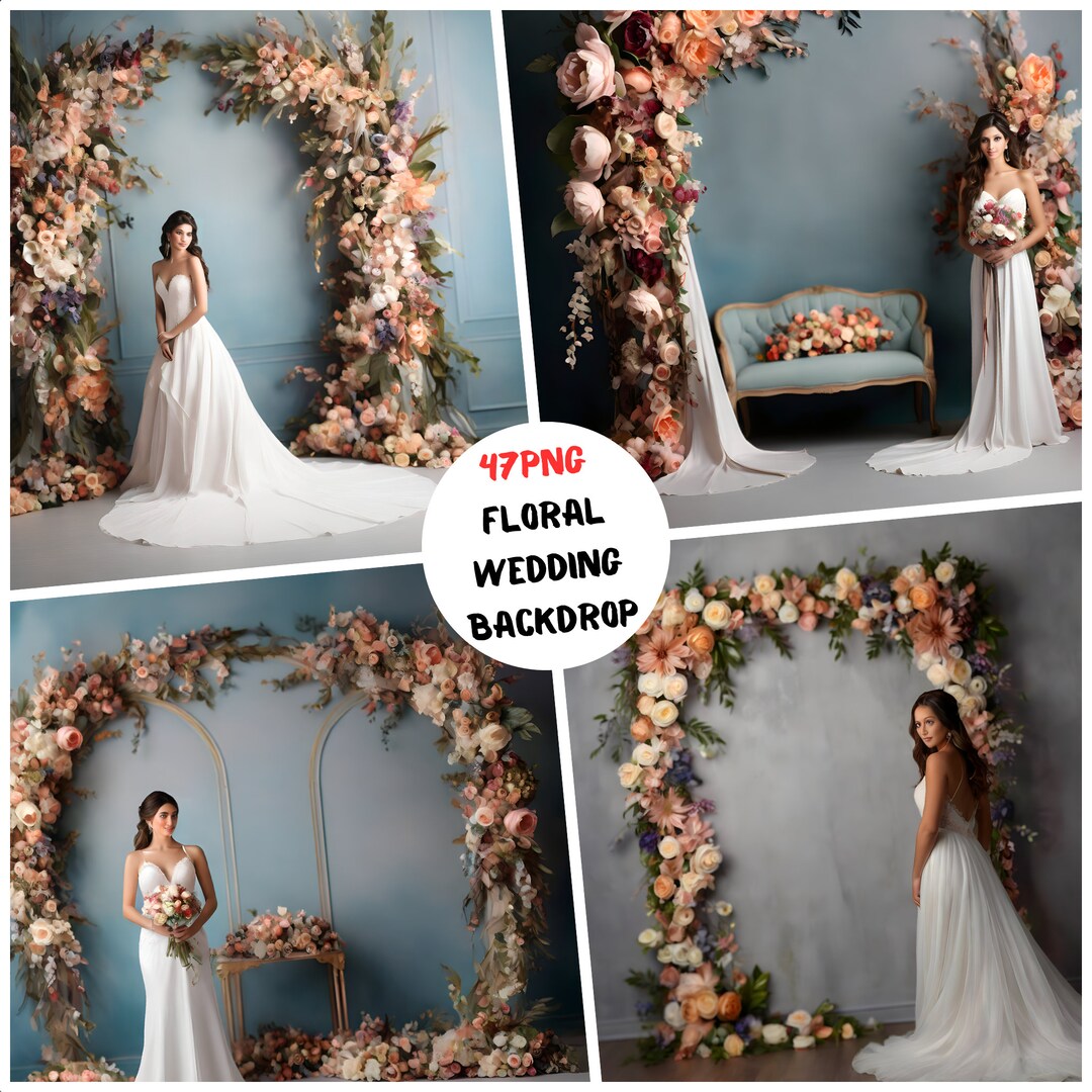74 Floral Wedding Backdrop PNG Files - High-quality Holiday Graphics ...