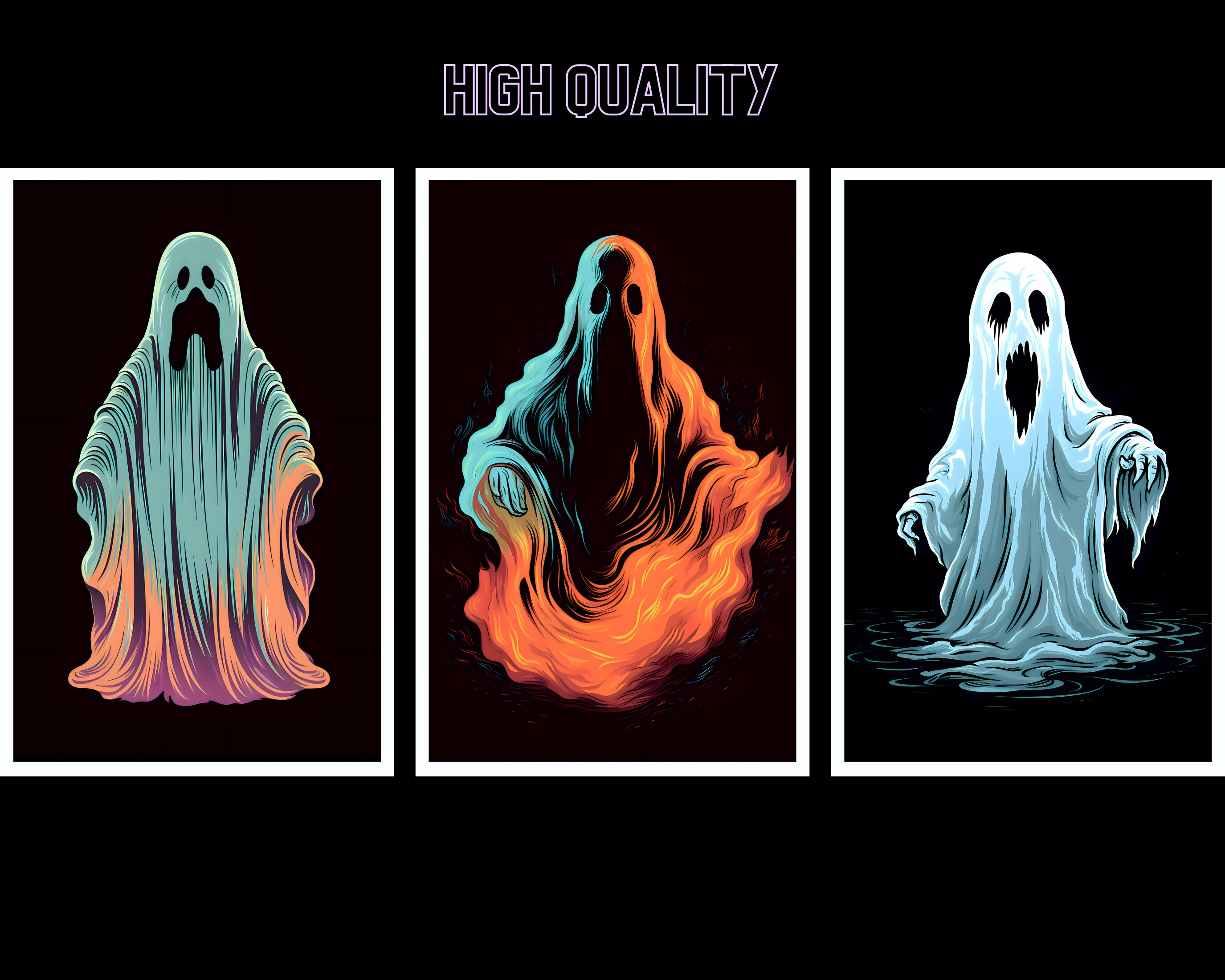 Amy Joy Art Retro Ghost Clipart, Ghost Clipart, Ghost PNG, Spooky ...