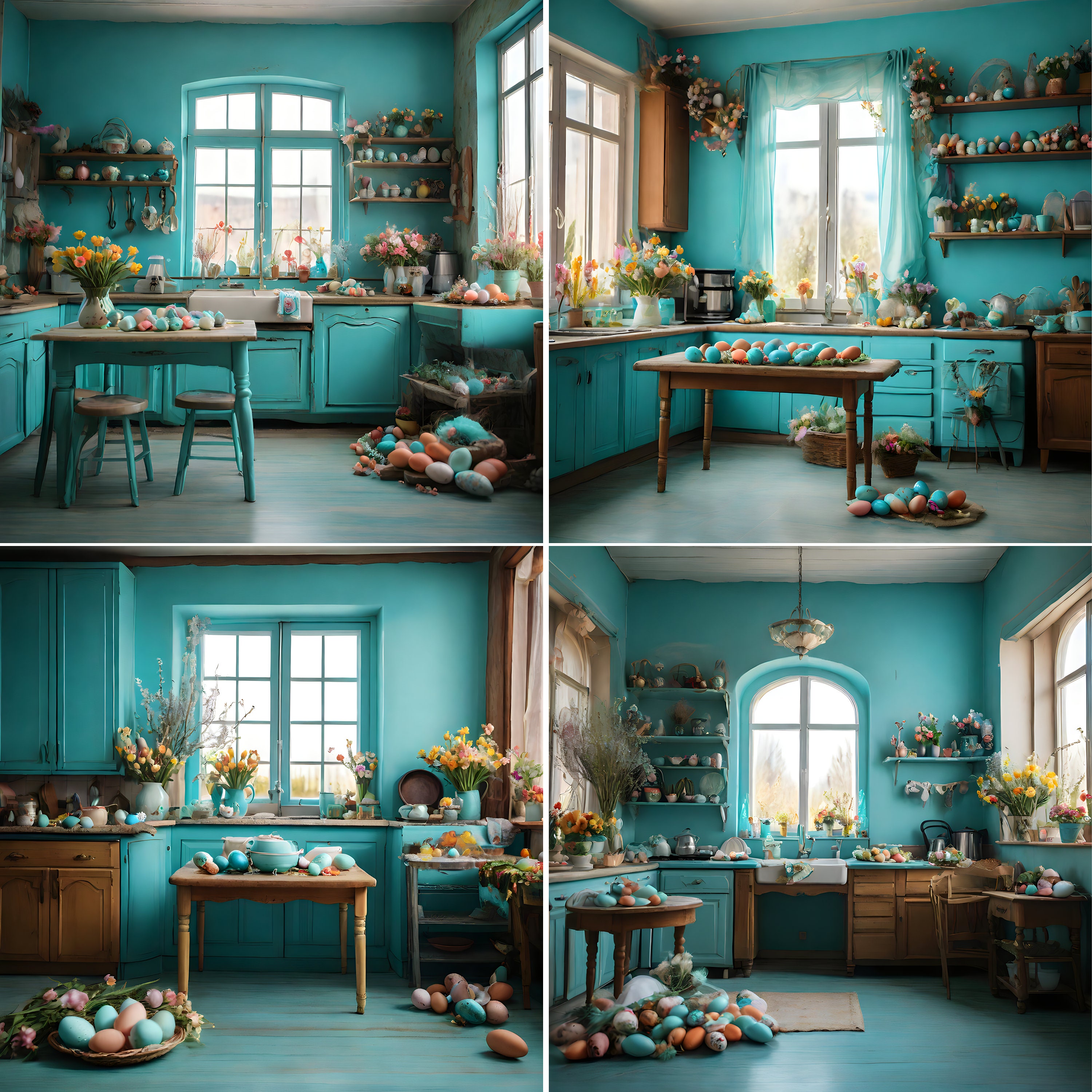 18 Easter Kitchen Backdrop PNG Files - High-quality Holiday Graphics ...