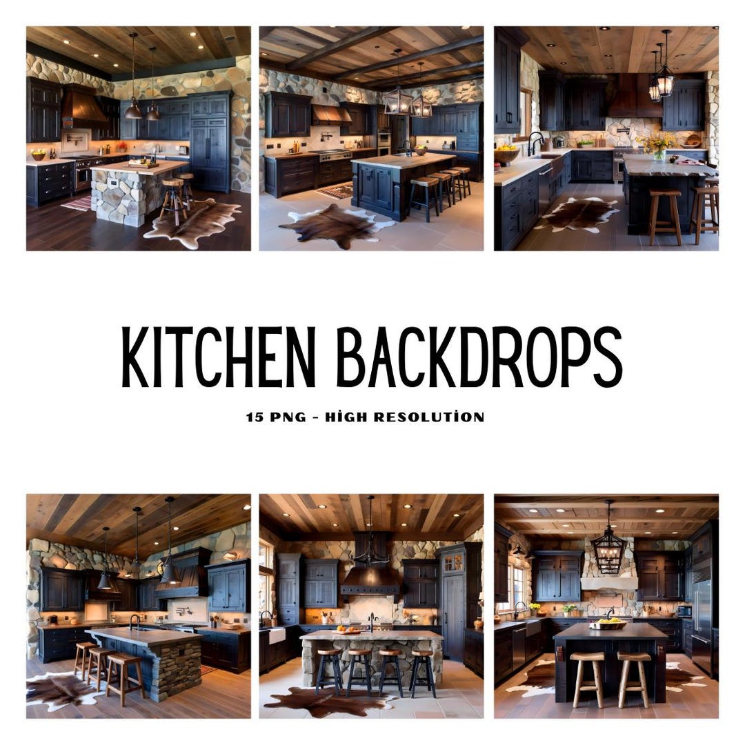 Chic Kitchen Backdrop Collection - 15 High-resolution PNG Images ...