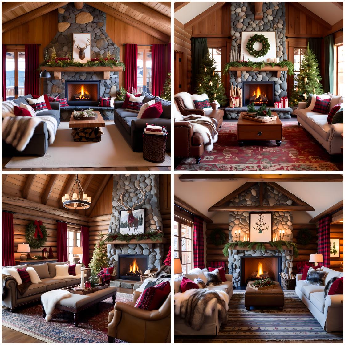 Luxurious Mountain Retreat Digital Backdrops - Mountain Retreat ...