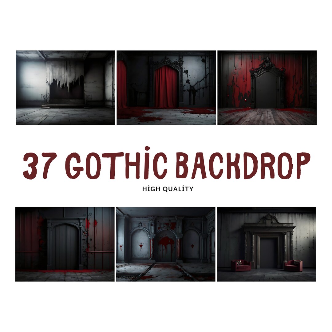 Dark Goothic Backdrop PNG Set - 37 High-quality PNG - Digital Download ...
