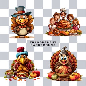 Thanksgiving Clipart Bundle | Cozy Fall Digital Art | Turkey Clip Art ...