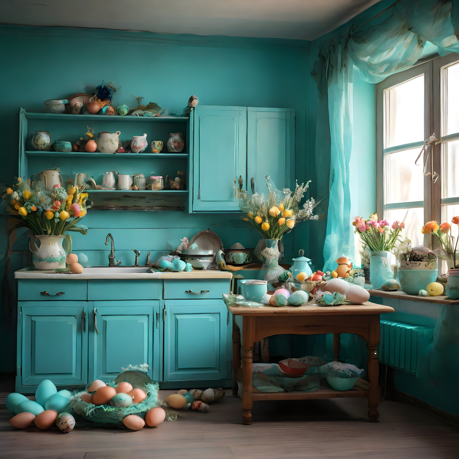 18 Easter Kitchen Backdrop PNG Files - High-quality Holiday Graphics ...