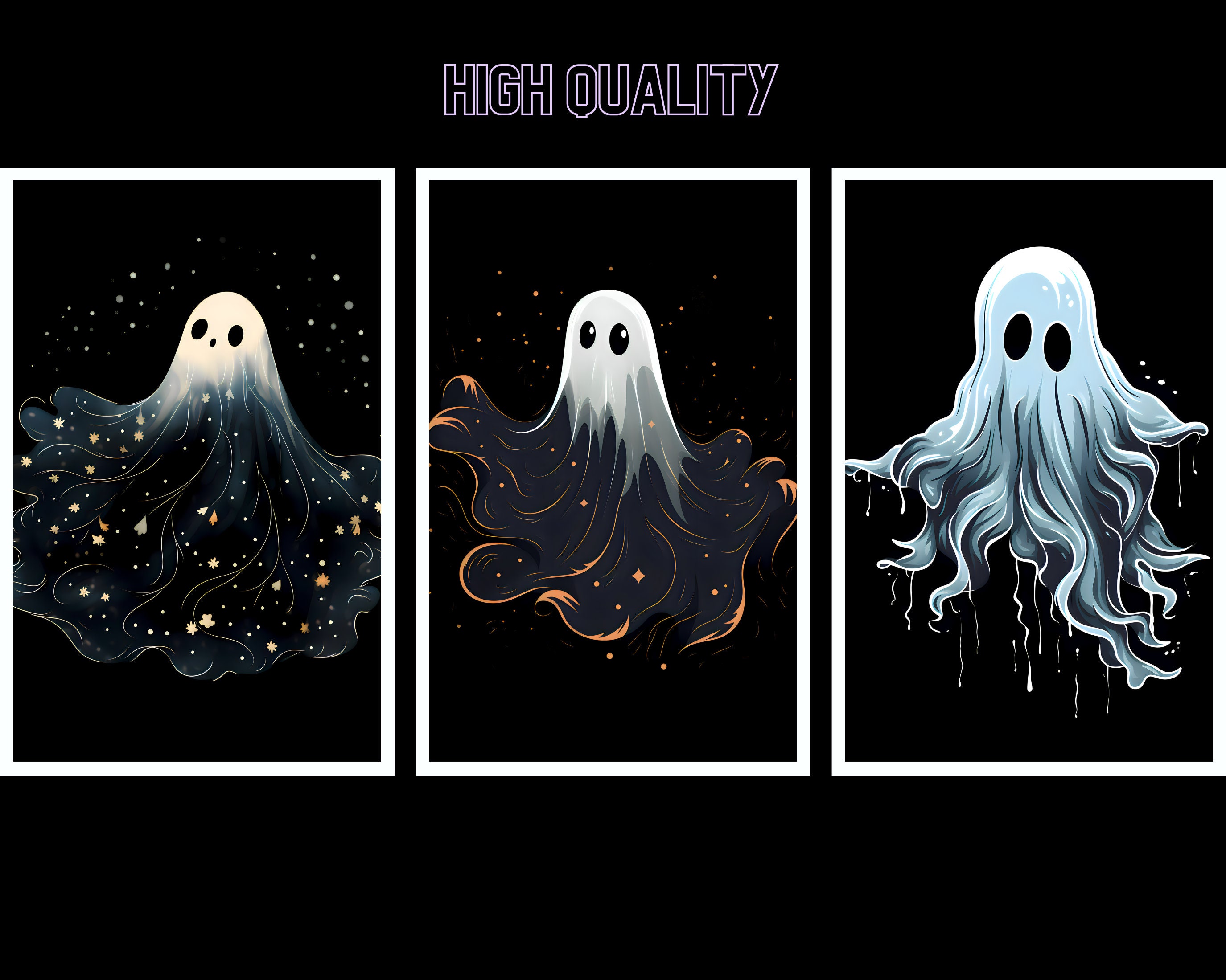 Amy Joy Art Retro Ghost Clipart, Ghost Clipart, Ghost PNG, Spooky ...