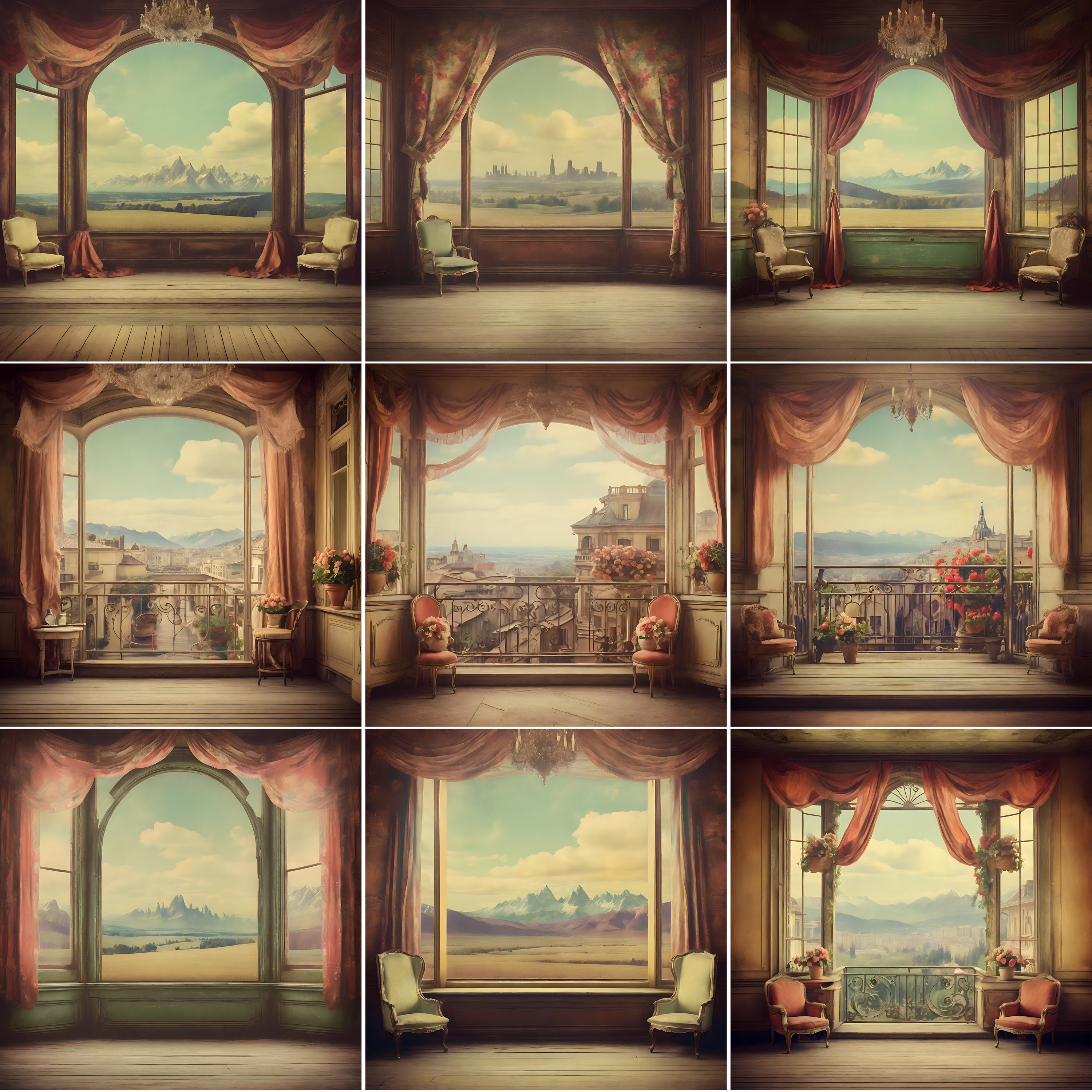 75 Vintage Digital Background PNG Files High Quality Holiday Graphic ...