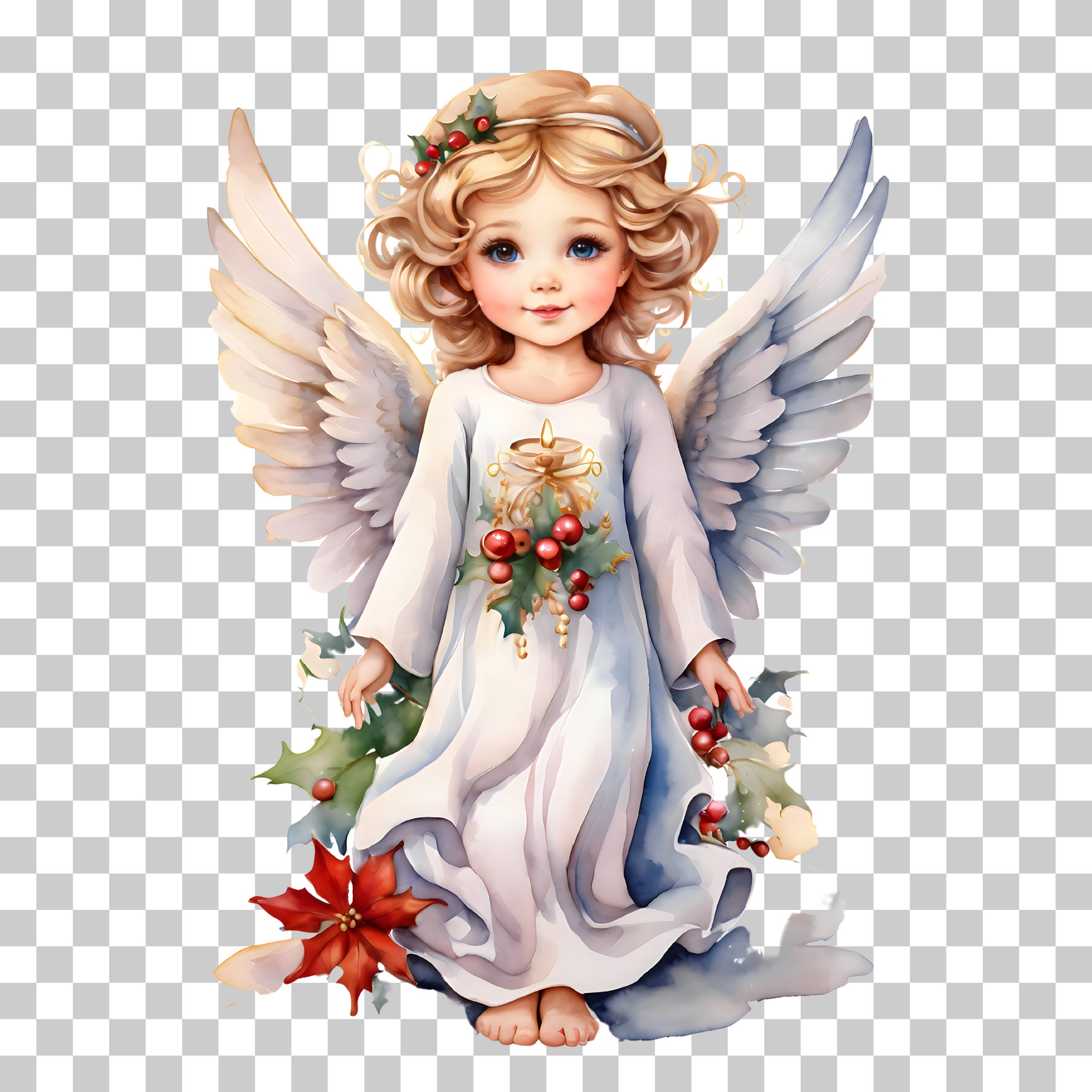 Exquisite Christmas Angel PNG Set – 14 High-quality, Transparent Images ...