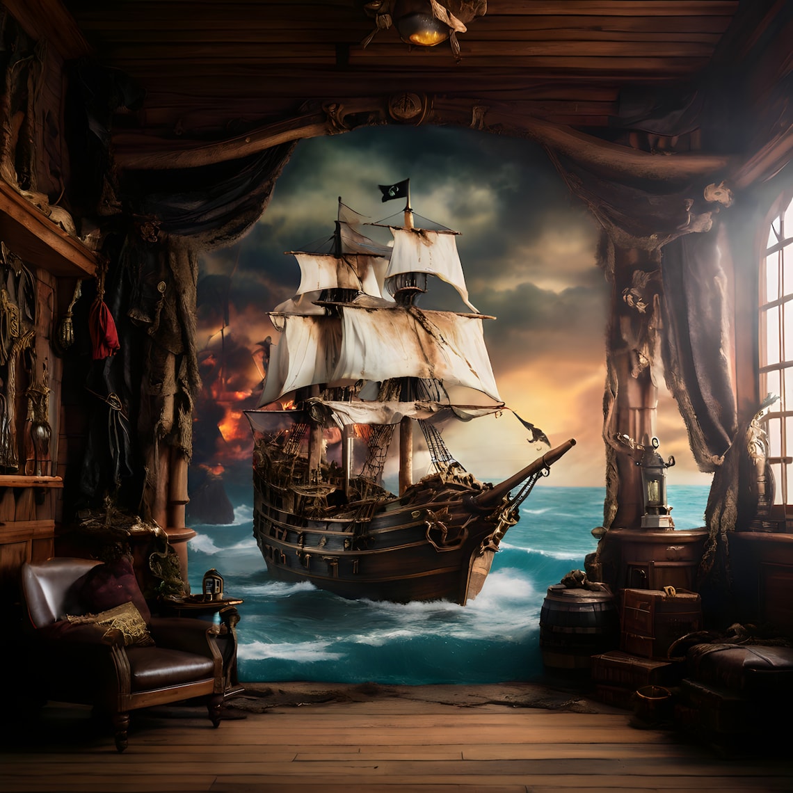 10 Pirate Backdrop PNG Files - High-quality Holiday Graphics Set for ...