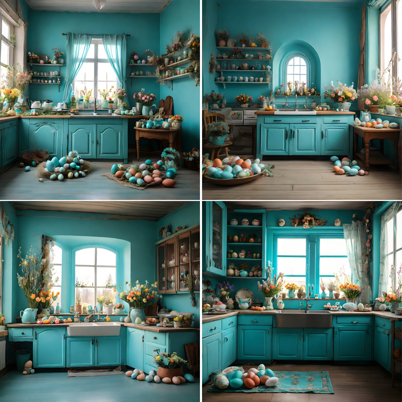 18 Easter Kitchen Backdrop PNG Files - High-quality Holiday Graphics ...