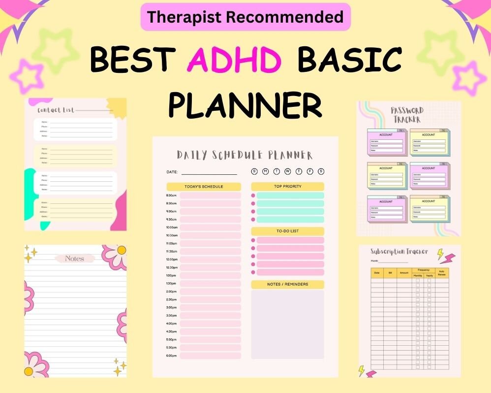 Printable ADHD Tracker ADHD Planner for Kids and Adults - Etsy
