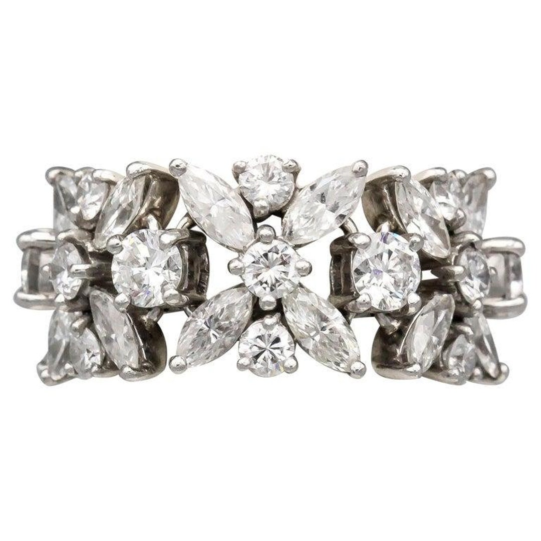 Tiffany & Co. Donald Claflin Flexible Diamond Platinum Eternity Band ...