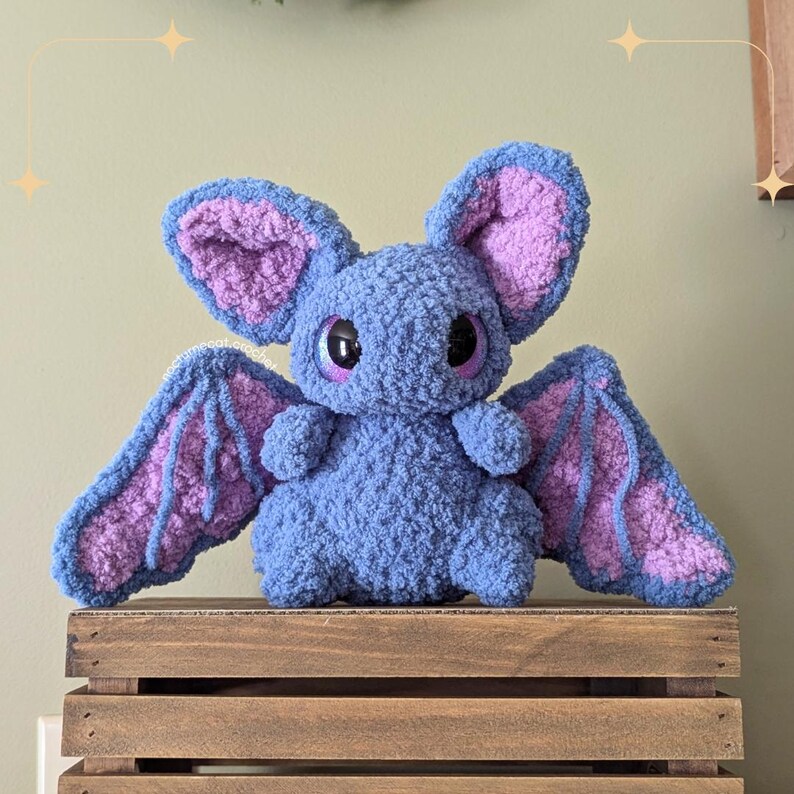 Handmade Plush Bat: Bellatrix, Soft Alize Yarn Stuffed Animal - Etsy