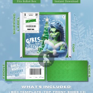 Christmas Girls Night Box Label - Etsy