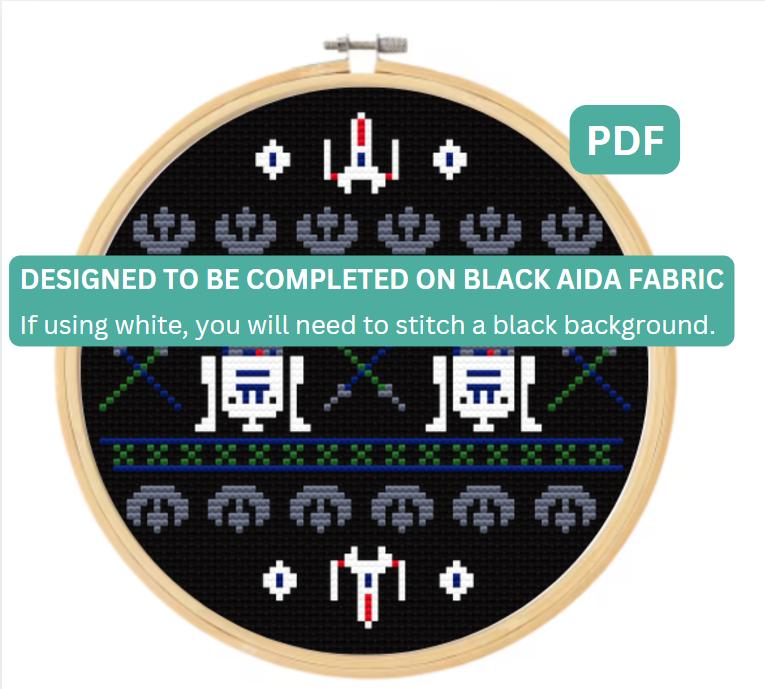 R2D2 Cross Stitch - Cross Stitch Pattern, Star Wars, Christmas Pattern ...