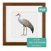 Cross Stitch Pattern Sandhill Crane, Modern, Easy X-stitch Pattern ...