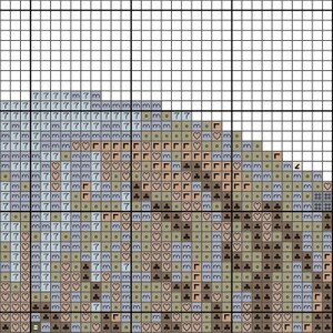 Cross Stitch Pattern Sandhill Crane, Modern, Easy X-stitch Pattern ...