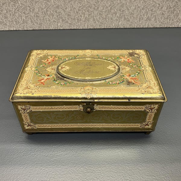 Vintage Chocolate Tin Box - Etsy