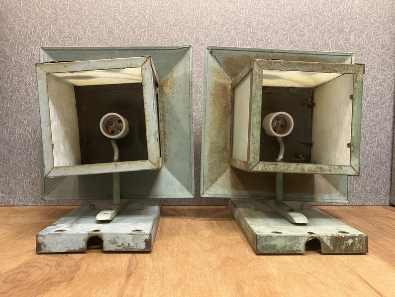 Vintage Craftsman Style Outdoor Wall Lanterns - Etsy