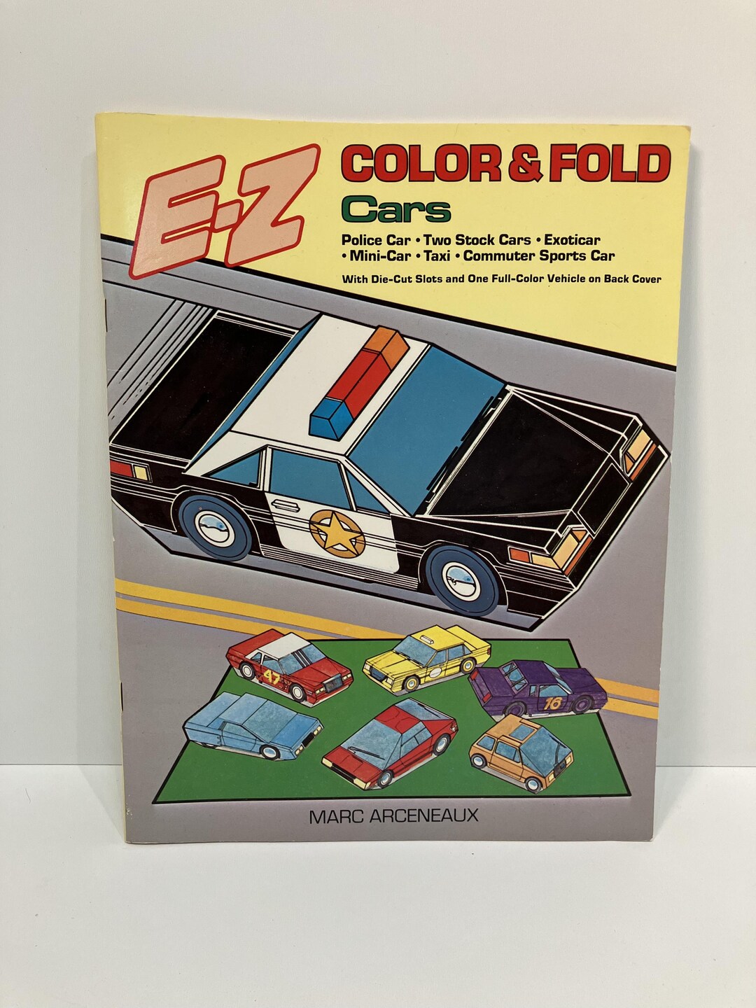Vintage E-Z Color & Fold Cars Book - Etsy