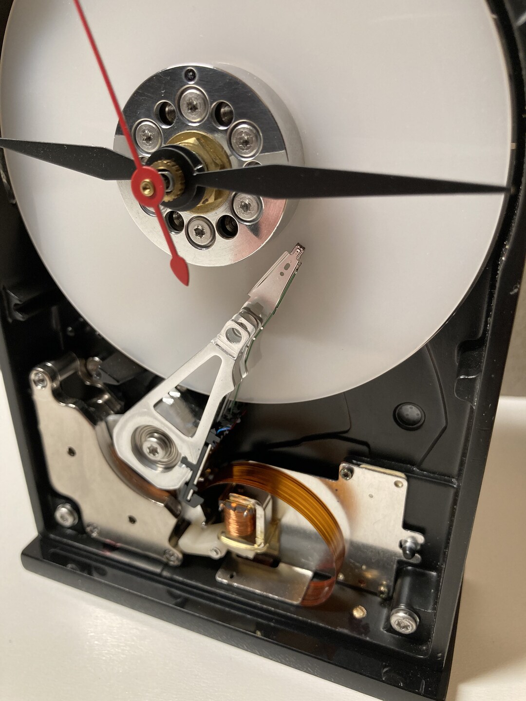 Desk Clock , Table Clock , Hard Drive Clock , Handmade , Engineer , IT ...