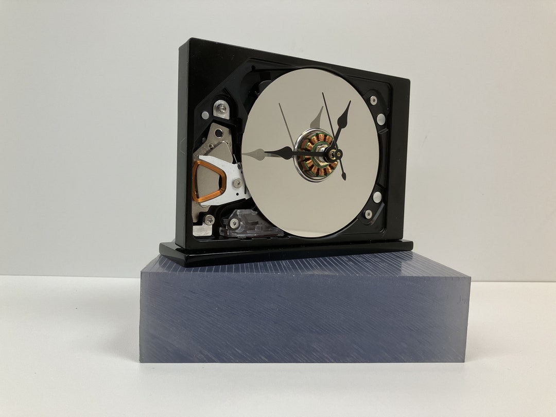 Hard Drive Clock, Desk Clock, Table Clock, Handmade, Engineer, IT ...