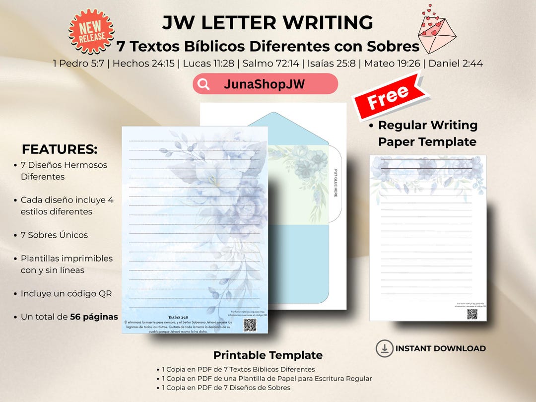 JW Letter Writing | Spanish Español | 1 Pedro 5 7 | Hechos 24 15 ...