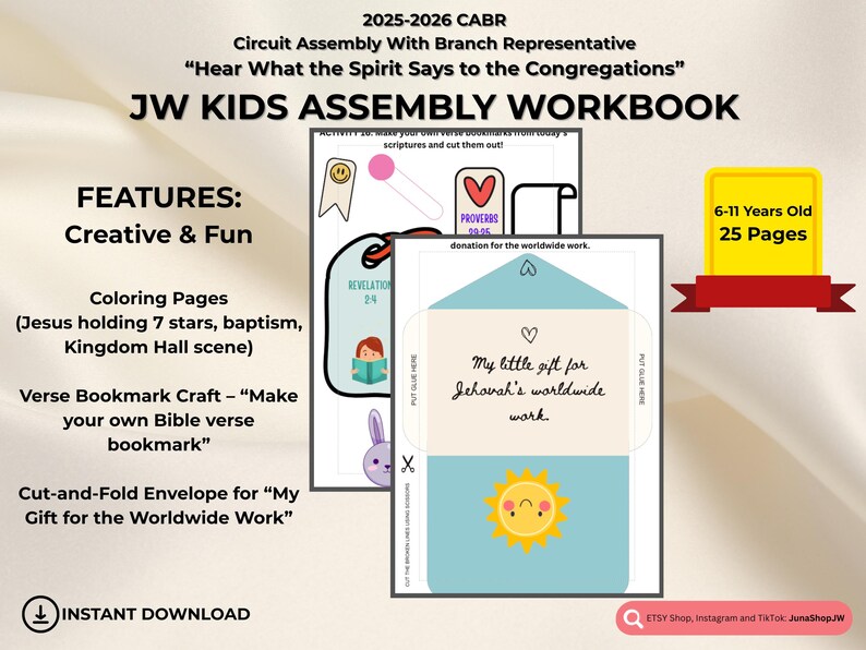 JW Circuit Assembly With Branch Representative Kids Activity Workbook ...