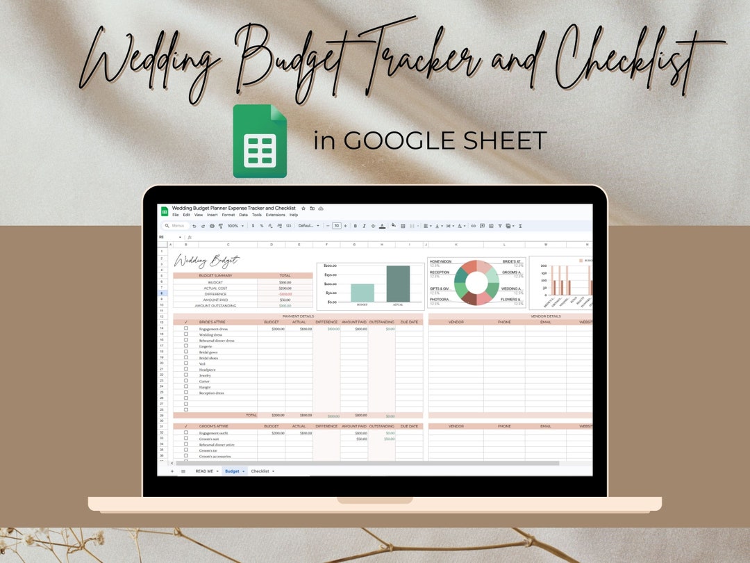 Wedding Budget Planner, Google Sheets Budget Planner, Wedding Expense ...