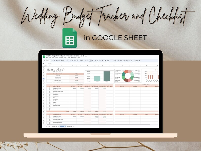 Wedding Budget Planner, Google Sheets Budget Planner, Wedding Expense ...