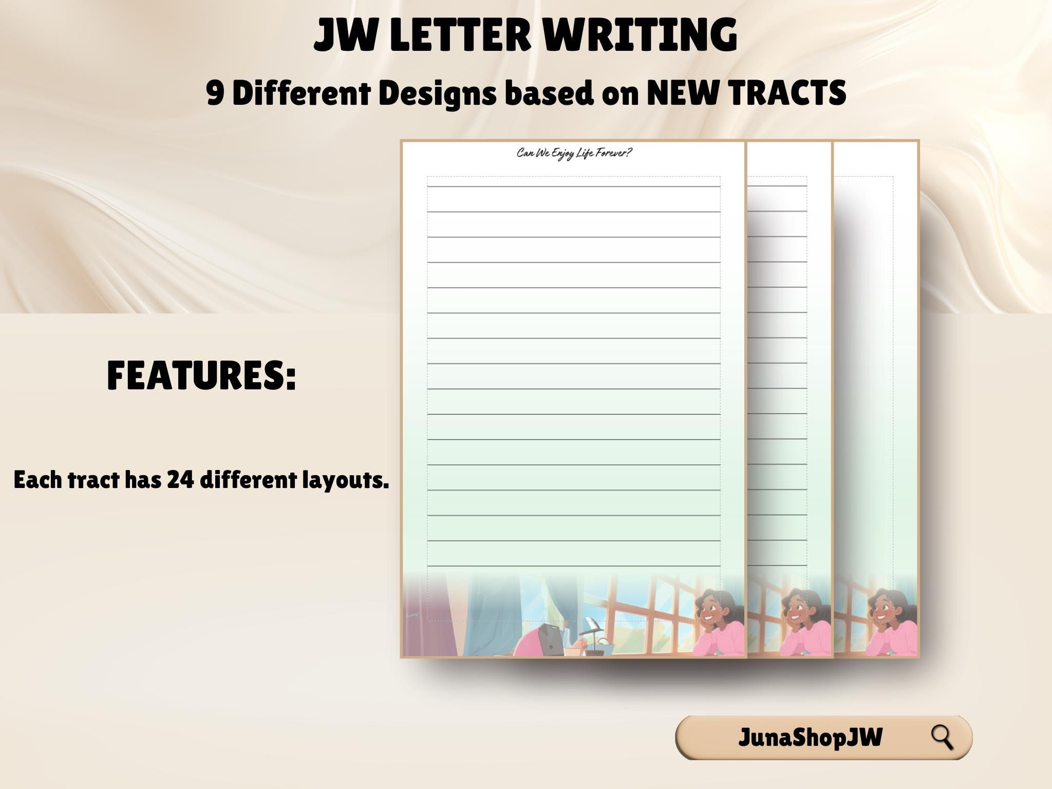 JW Letter Writing Paper | 9 New Tract Designs 2025 | Printable ...