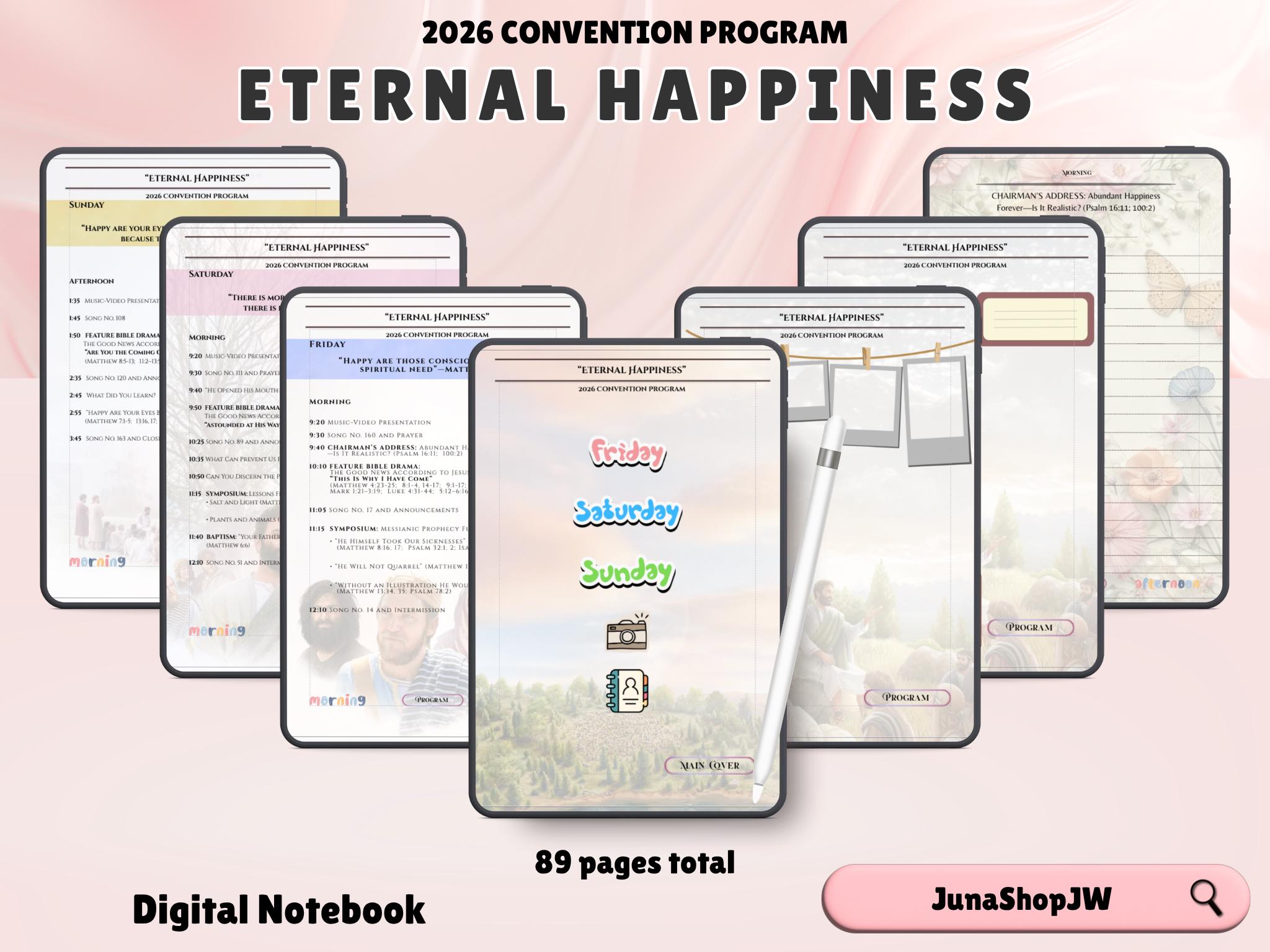 2026 Eternal Happiness Digital Convention Notebook | Hyperlinked PDF ...