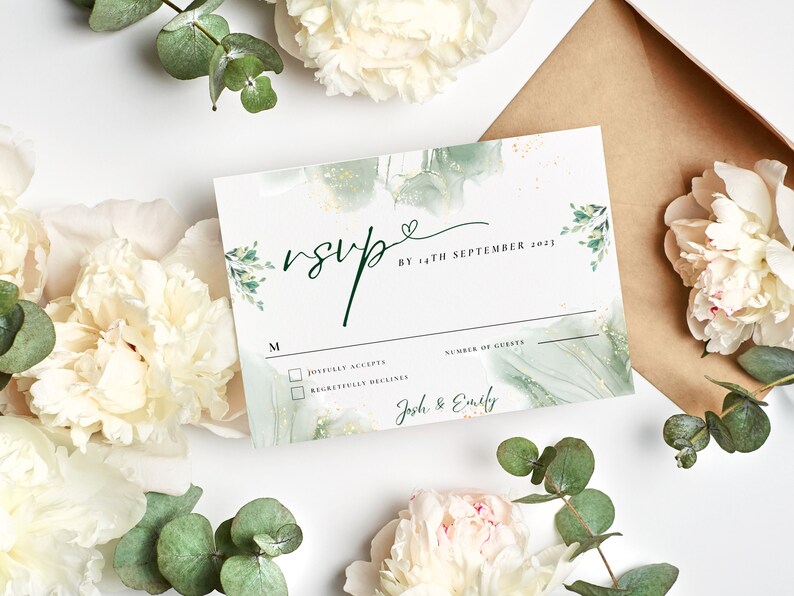 Editable Wedding Invitation Template Printable Wedding Invitation Sage ...