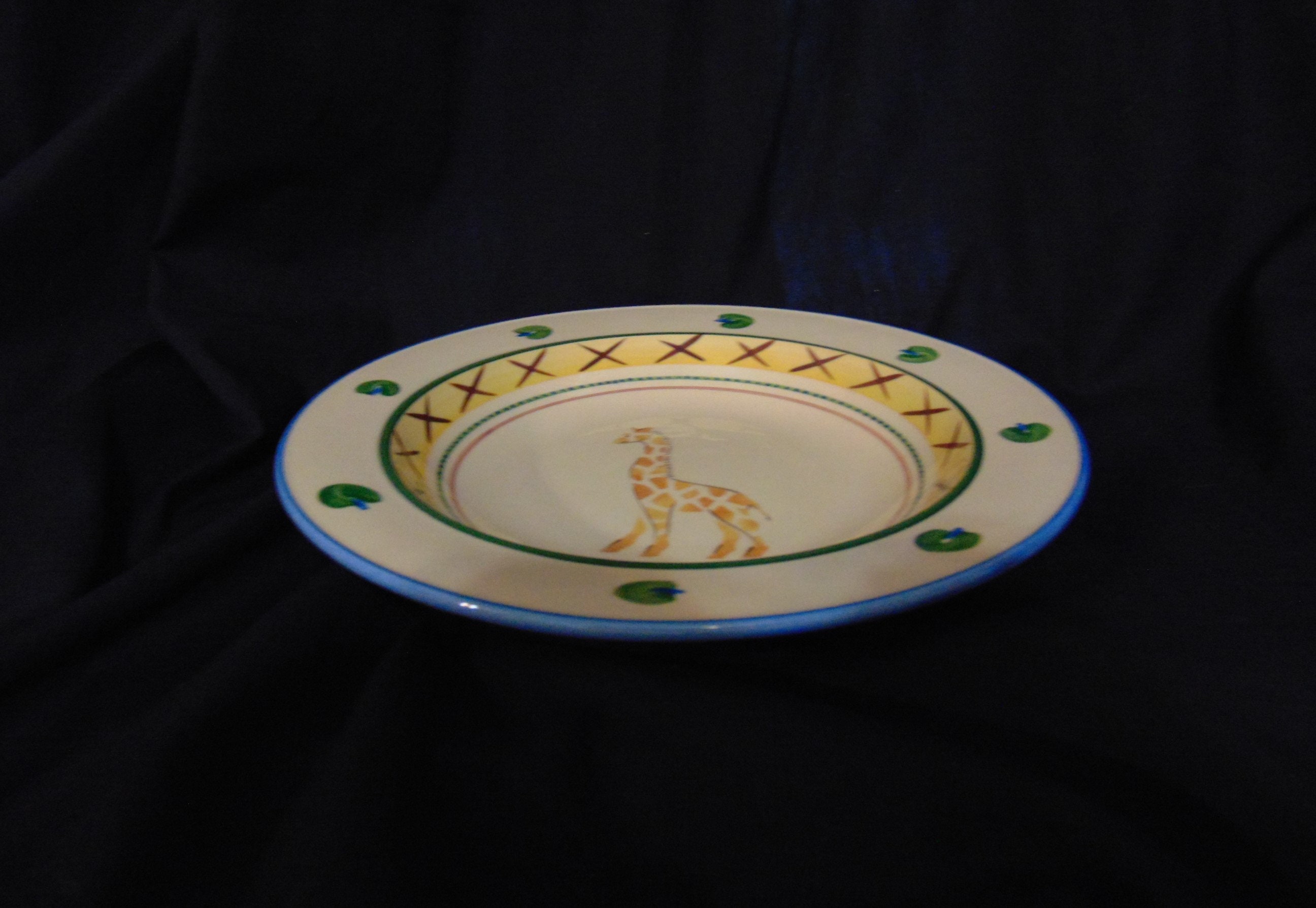 1998 Giraffe Folk Art Bowl - Etsy