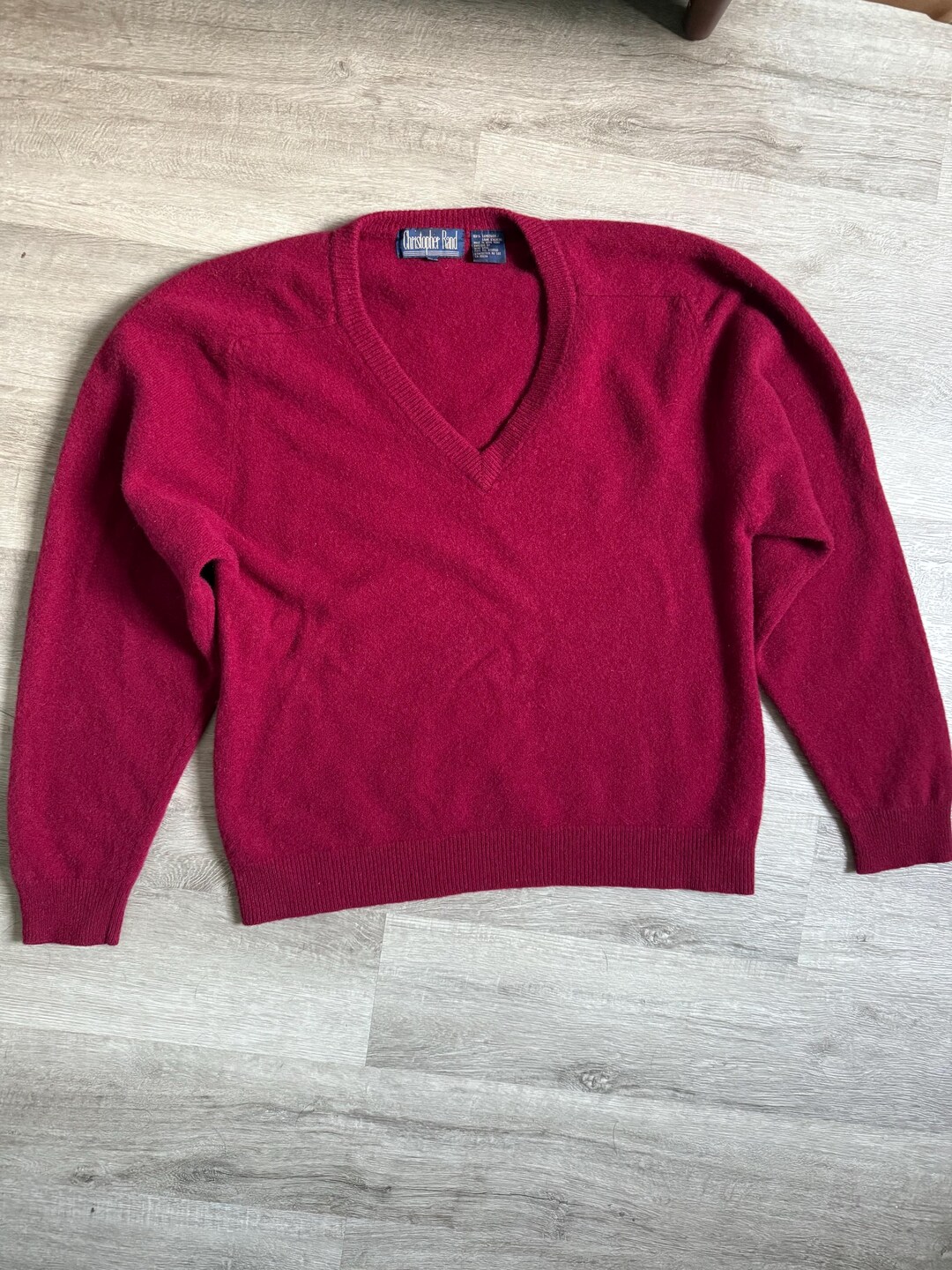 Vintage Christopher Rand Wool V Neck Sweater - Etsy