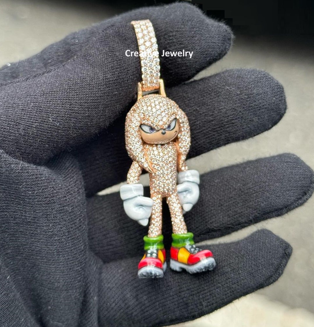 3D Enamel Face Character Pendant, Real Moissanite Toon Pendant, Hip Hop ...