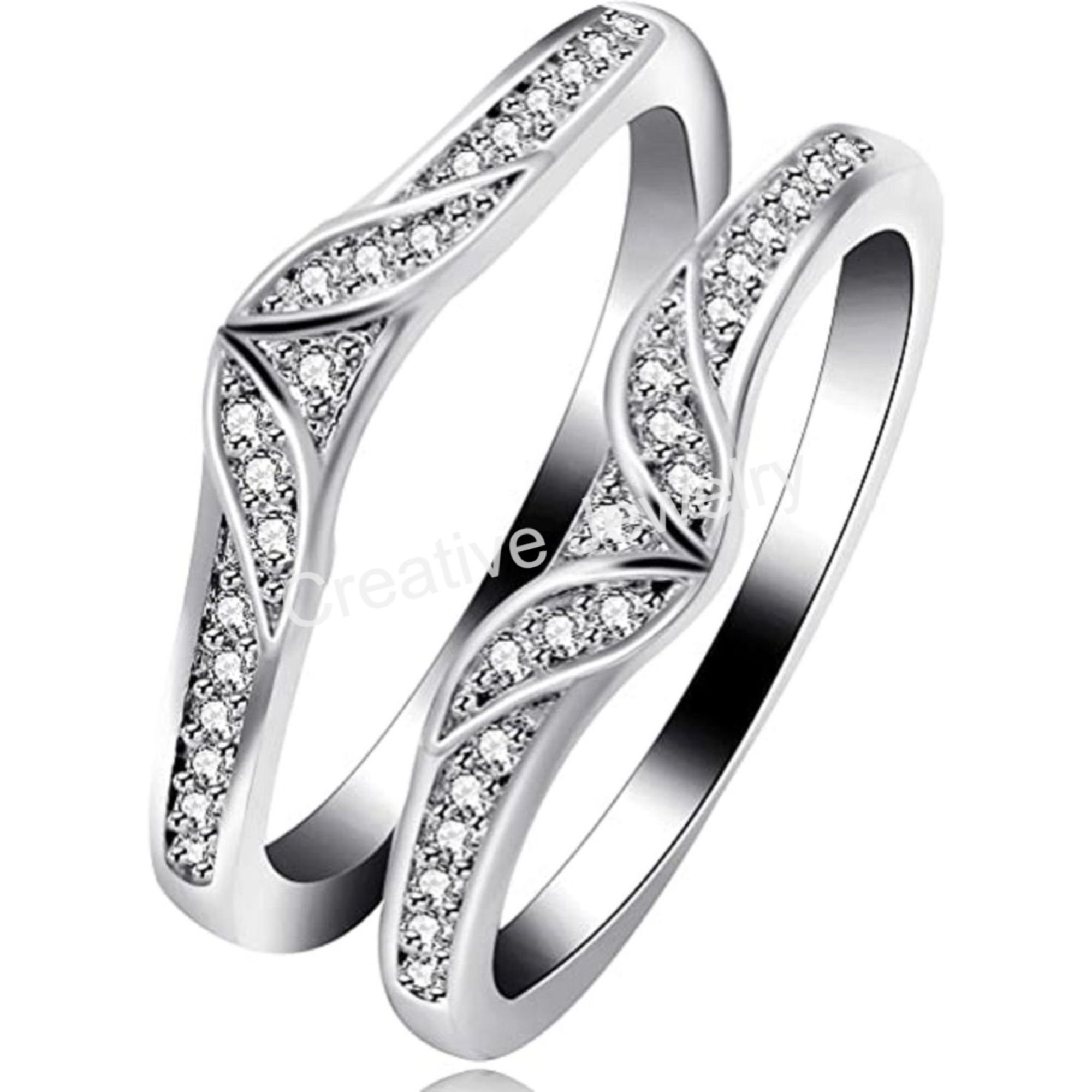 Enhancer Ring Jacket for Anniversary Gift, 1ct Moissanite Wedding ...