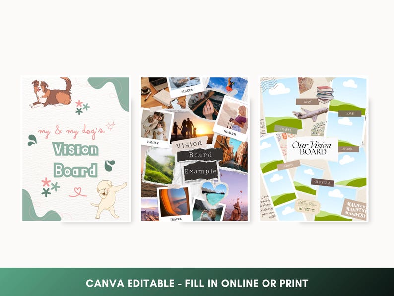 Pet Parent Vision Board: Printable Planner & Goal Setting Worksheet for ...