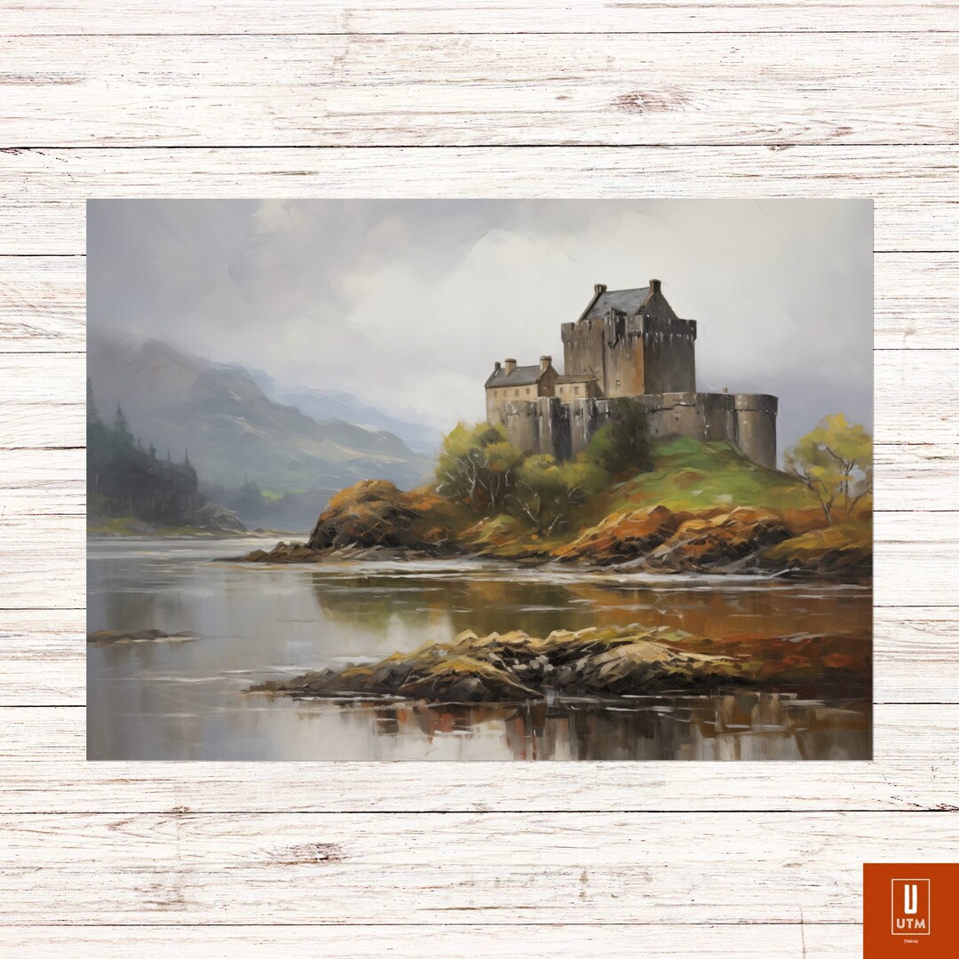 Eilean Donan Castle Oil Painting Multiple Sizes, Matte & Semi-gloss ...