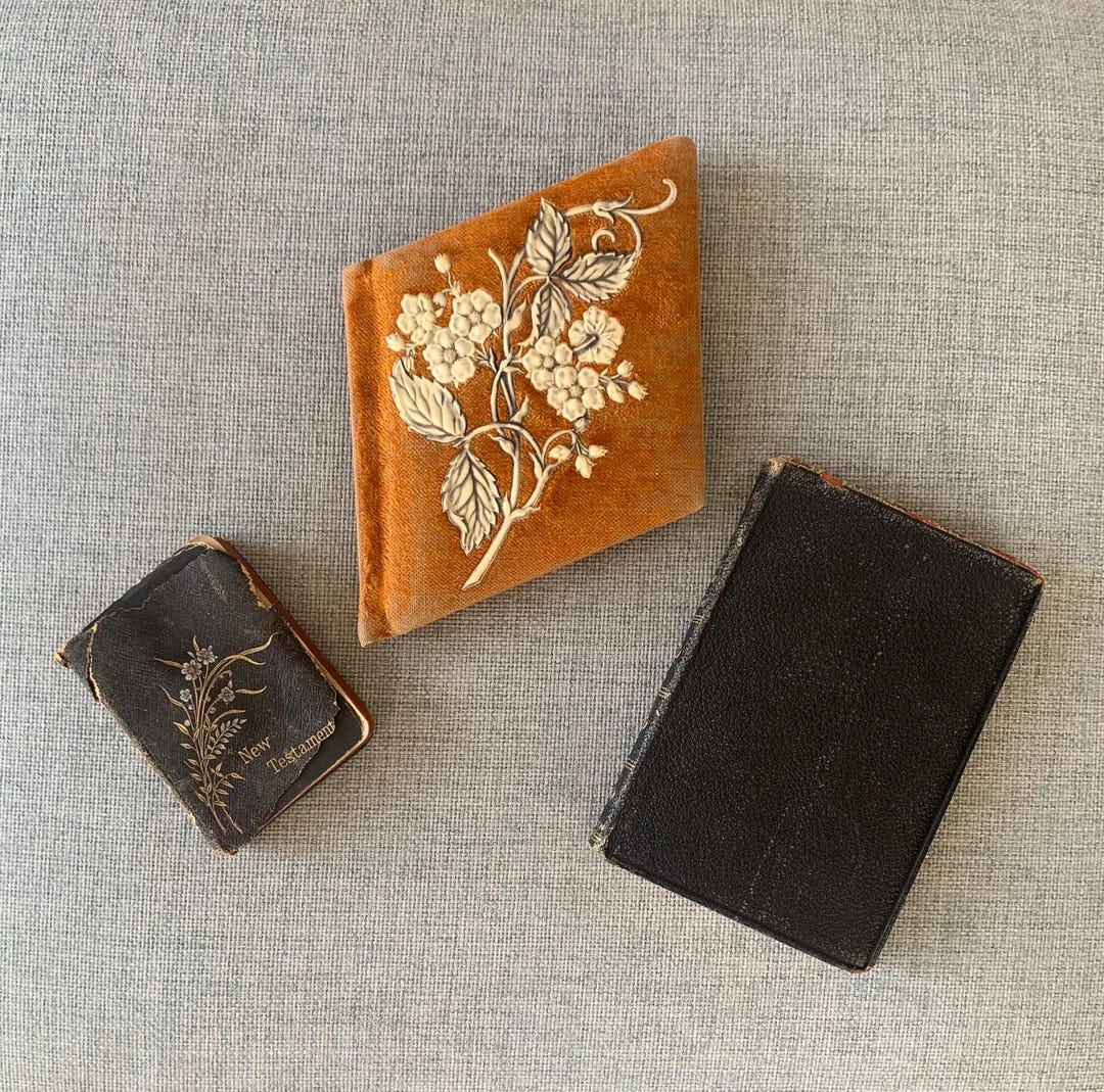 Bundle of Three Decorative Antique Books - Etsy