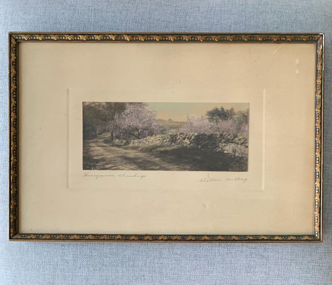 Vintage Framed Wallace Nutting Colored Photograph Honeymoon Windings - Etsy