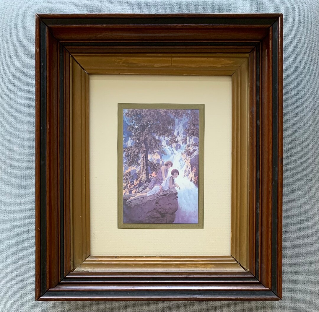 Vintage Framed Maxfield Parrish Print the Waterfall - Etsy